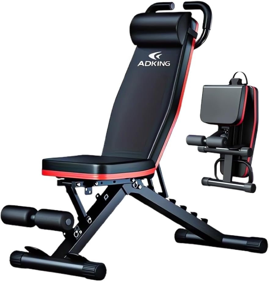 Adjustable Roman Chair for Home Gym – Foldable Back Extension Bench for ...