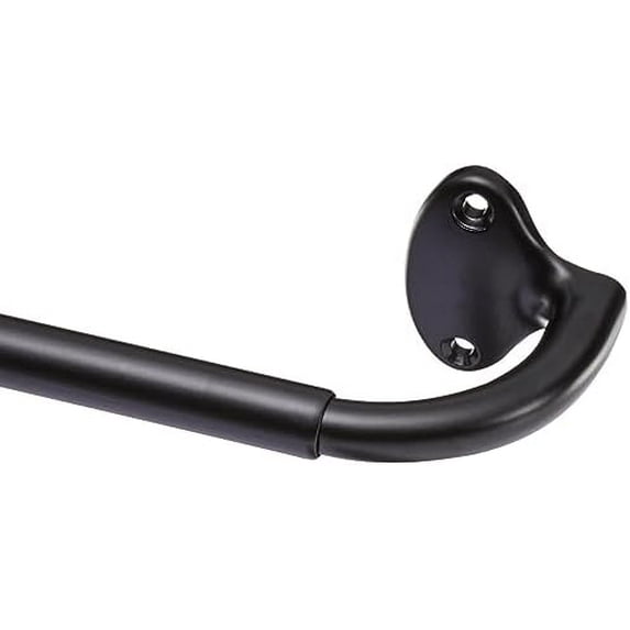 Adjustable Room Darkening Blackout Curtain Rod - 28" to 48", Black ...