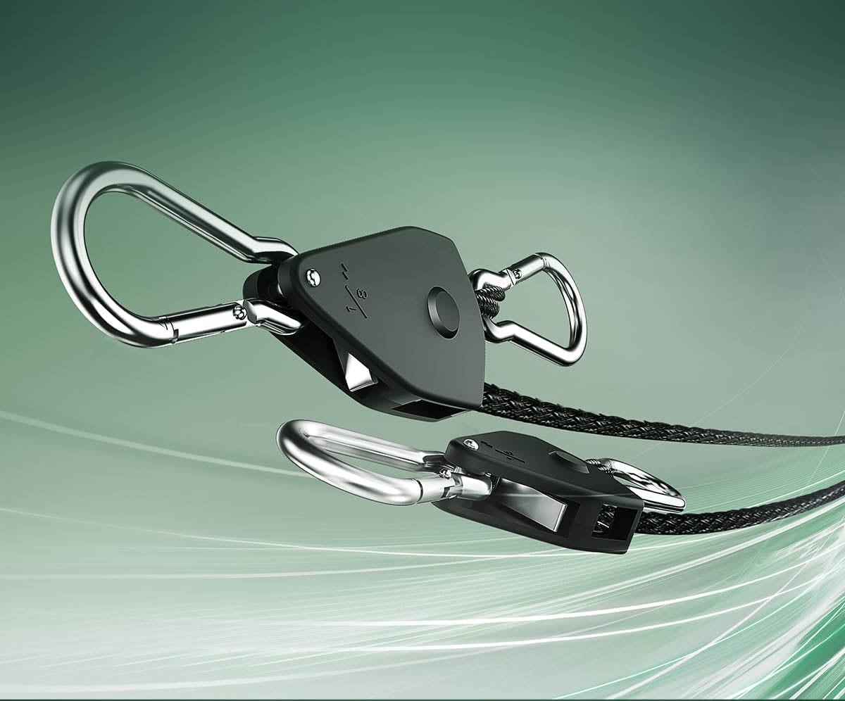 Adjustable Rope Hanger, Heavy Duty Ratchet Tie Down Strap with ...