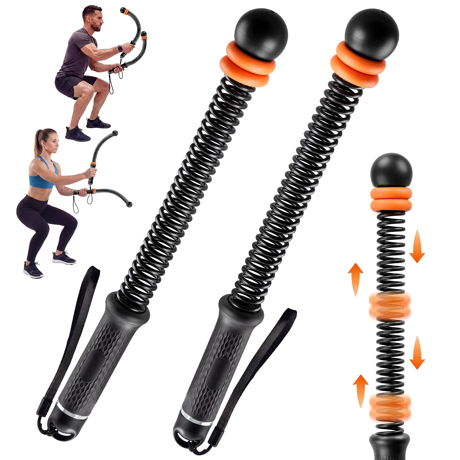 Adjustable Ropeless Battle Ropes for Home Gym-Cordless Training Rope ...