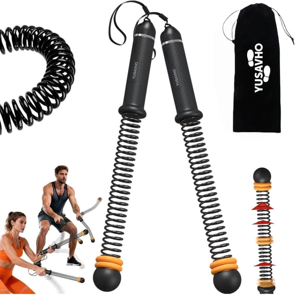 Adjustable Ropeless Battle Ropes for Home Gym for Men & Women, Quiet ...