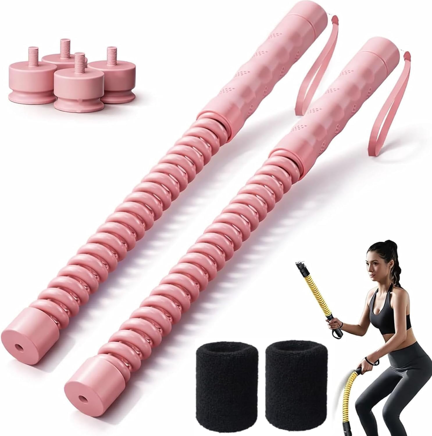 Adjustable Ropeless Battle Ropes – Train Like A Pro, Portable Battle ...