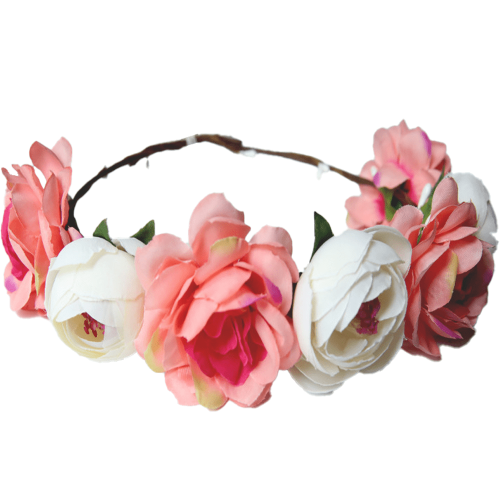 Adjustable Rose Flower Crown for Women Girls Headbands Romantic Hair ...