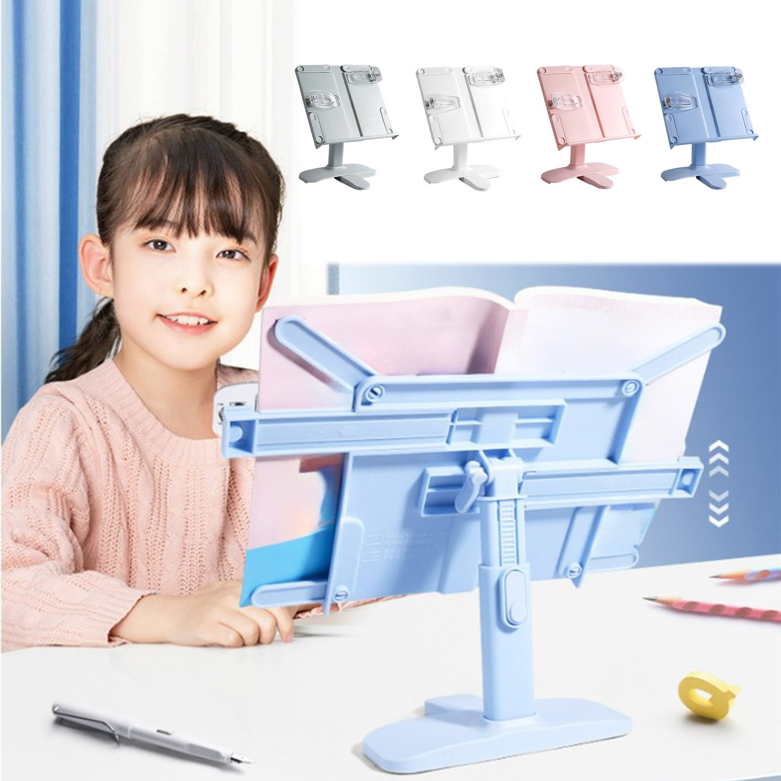 Adjustable Rotating Book Stand Holder for Reading - Extends Up to 17.7 ...