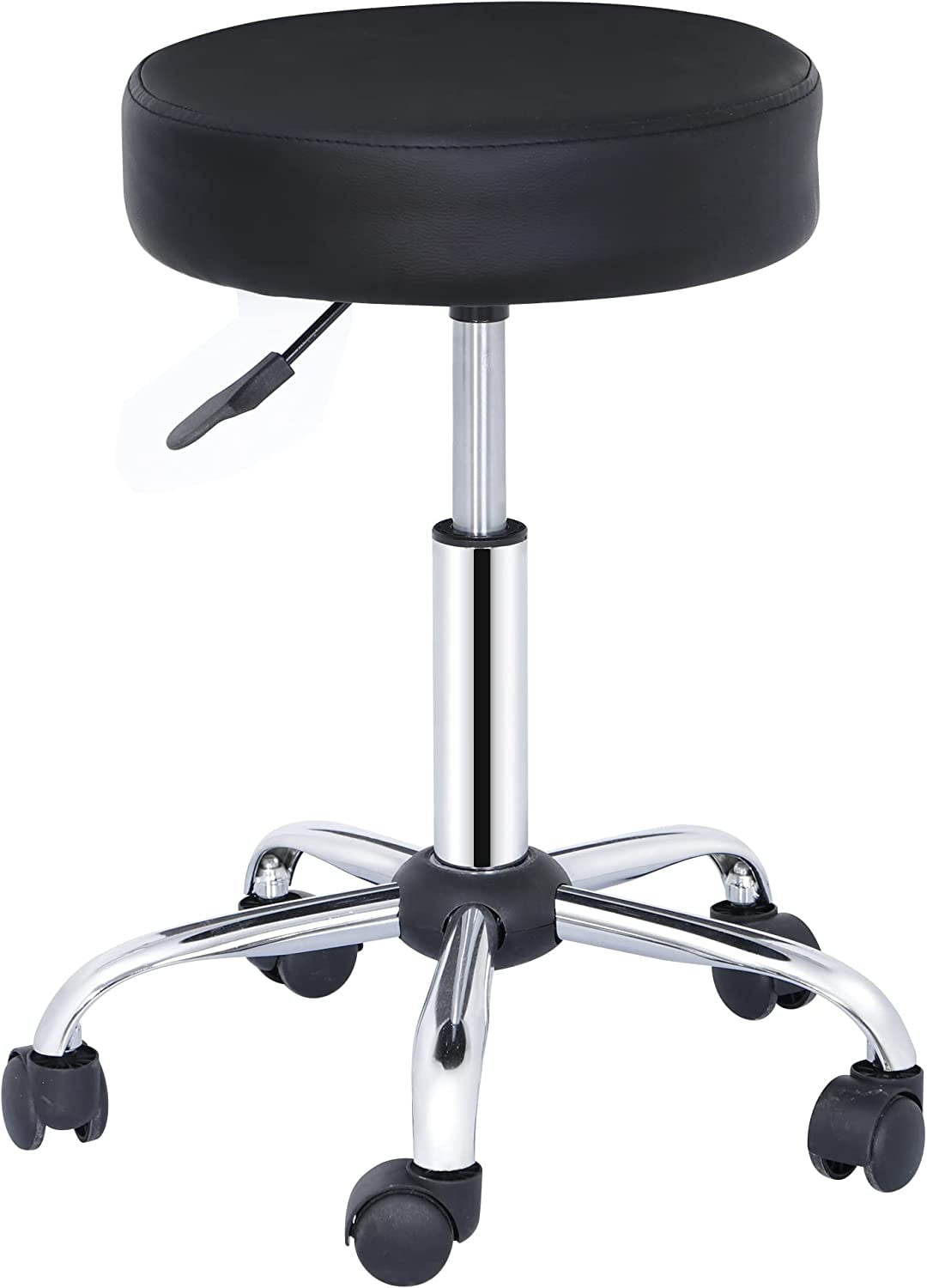Adjustable Round Rolling Stool with Wheels, Drafting Stool Chair for ...