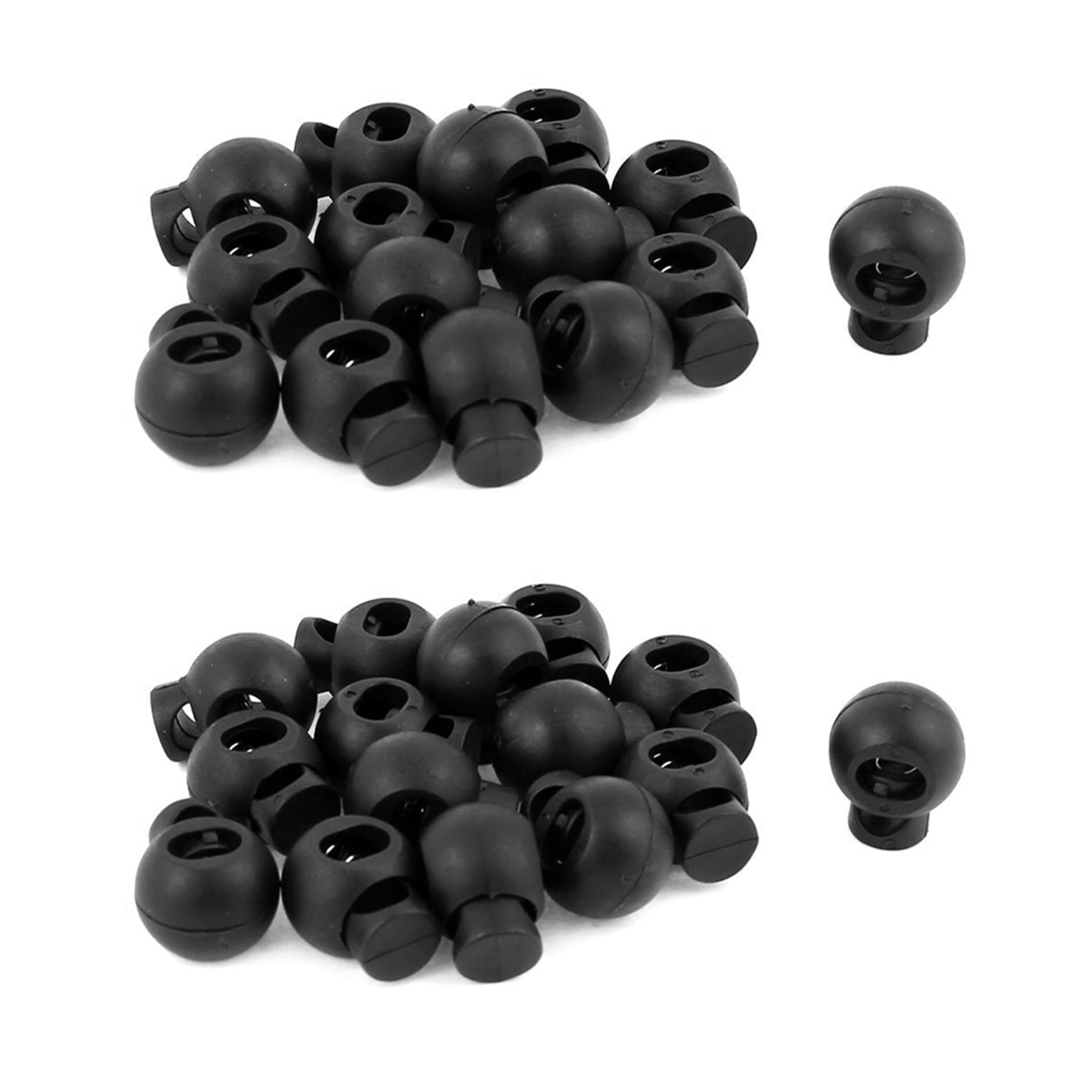 Adjustable Round Toggle Spring Loaded Rope Lanyard Cord Locks 30 Pcs ...