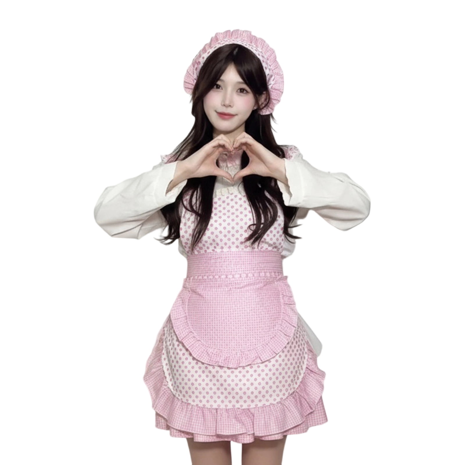 Adjustable Ruffle Maid Apron Kitchen Cooking Cleaning Apron Baking ...