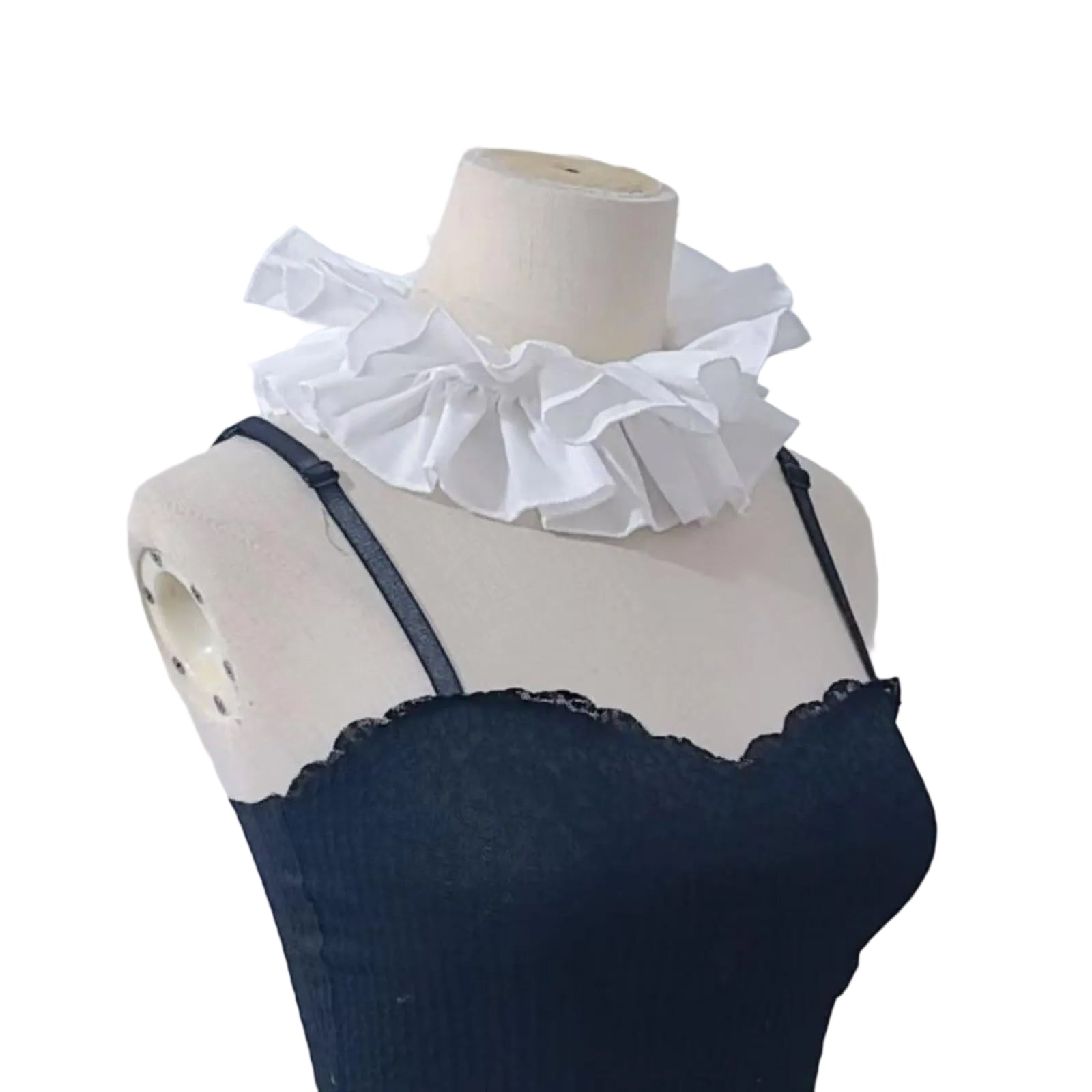 Adjustable Ruffled Collar Elegant Detachable Ruff Collar Neck Wrap ...