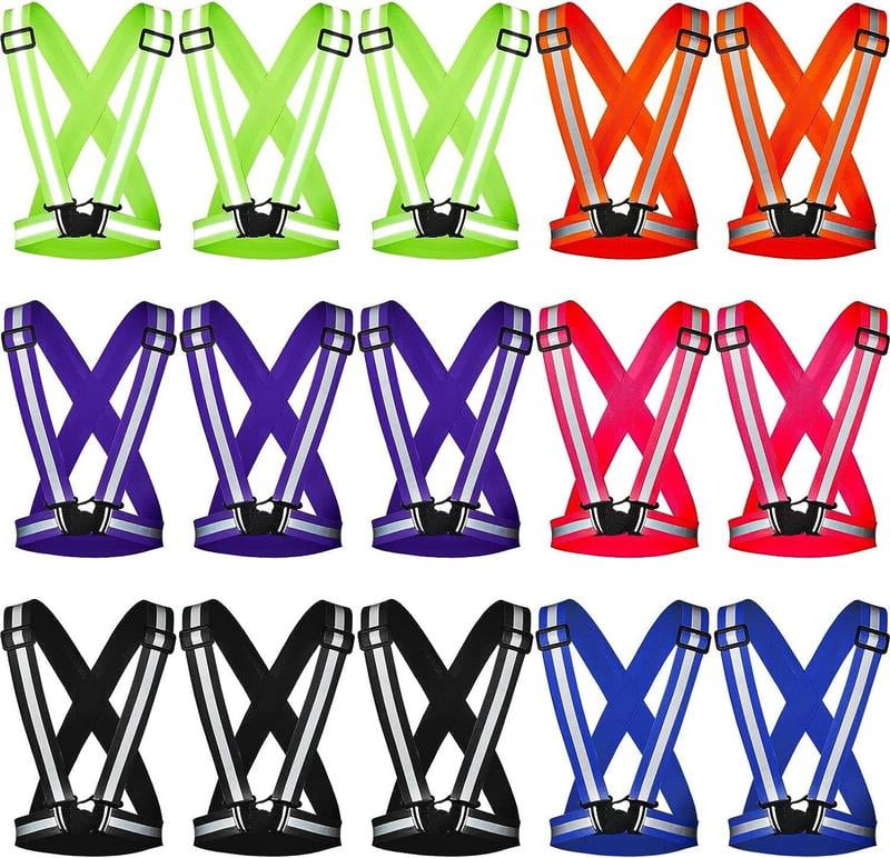 Adjustable Safety Vest High Visibility Reflective Running Belt ...