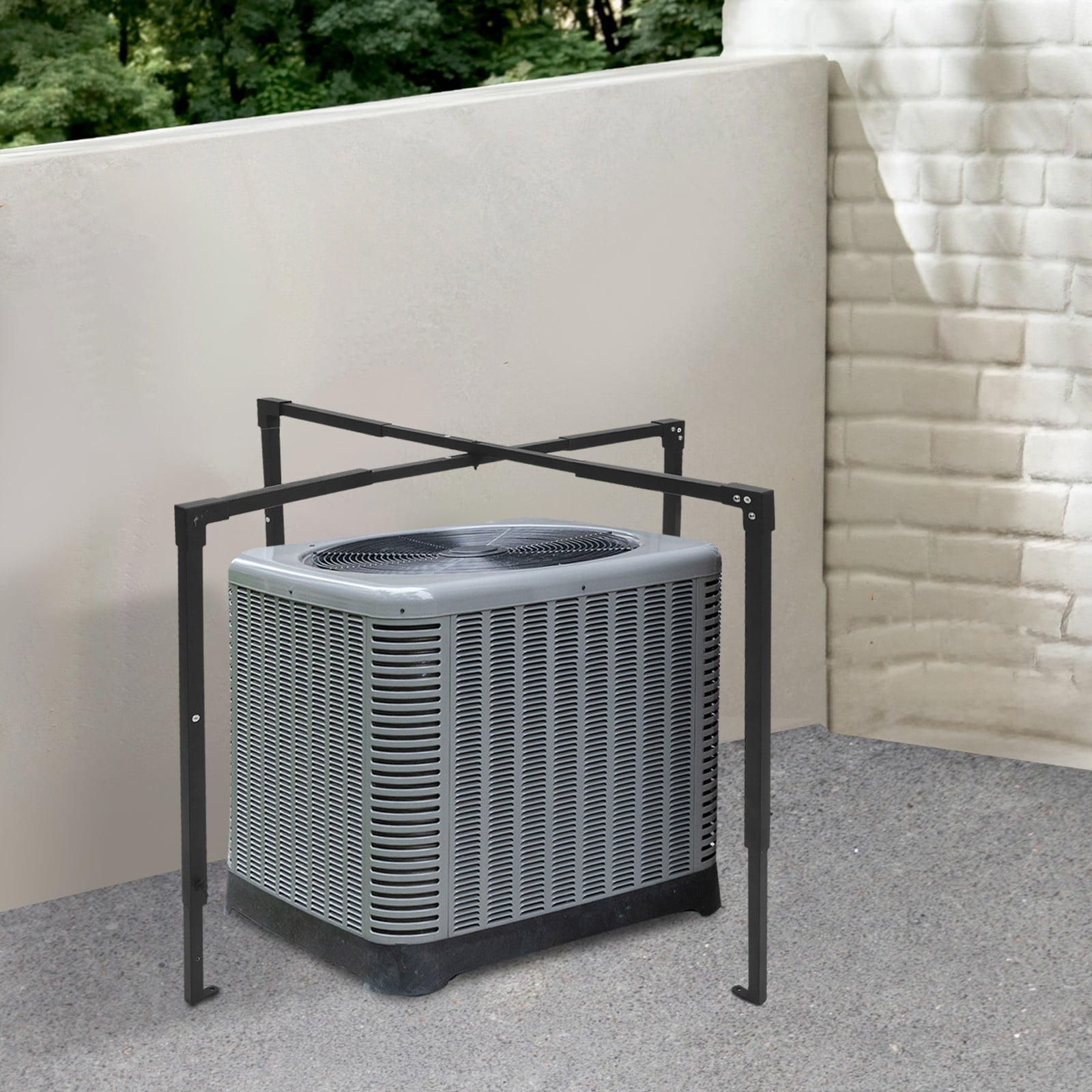 Adjustable Security Air Conditioner Cage Black for Most Standard-Sized ...