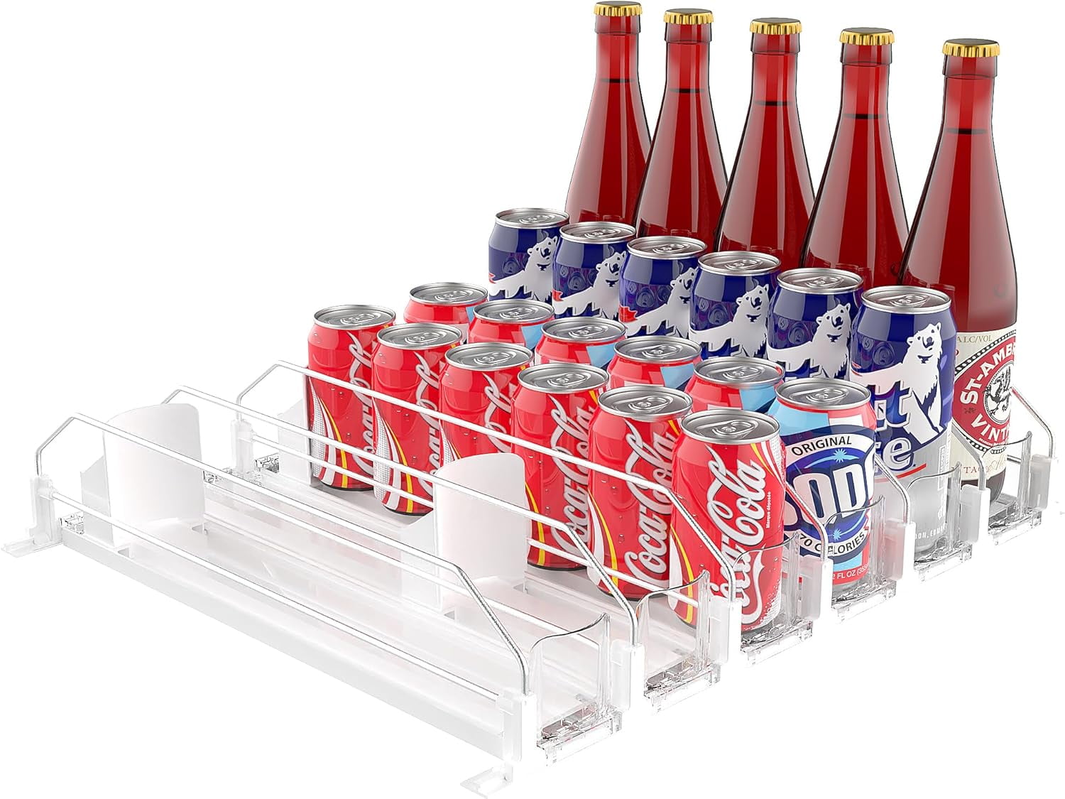 Adjustable Self-Sliding Fridge Can Organizer - Maximize Space with ...