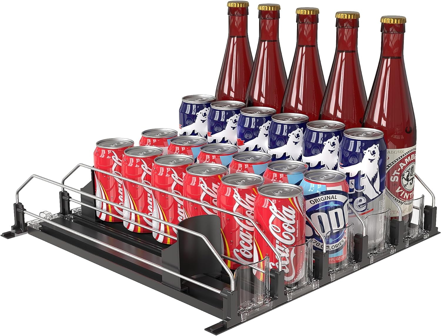 Adjustable Self-Sliding Fridge Can Organizer - Maximize Space with ...