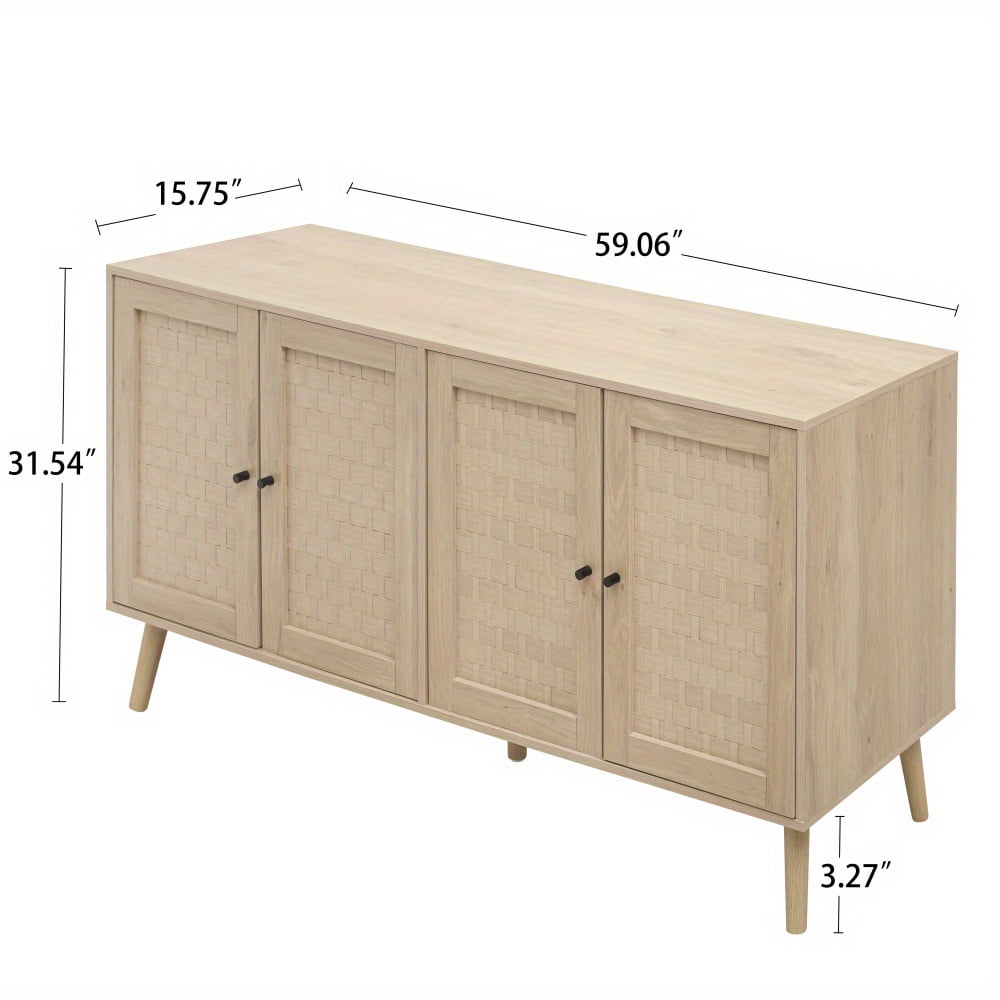 Adjustable Shelf & Anti-Tip Safety Feature | MDF with Pine Wood Legs ...