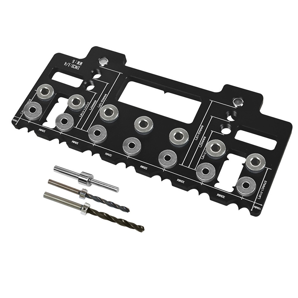 Adjustable Shelf Pin Drilling Jig with 3 Offset Settings for DIY ...