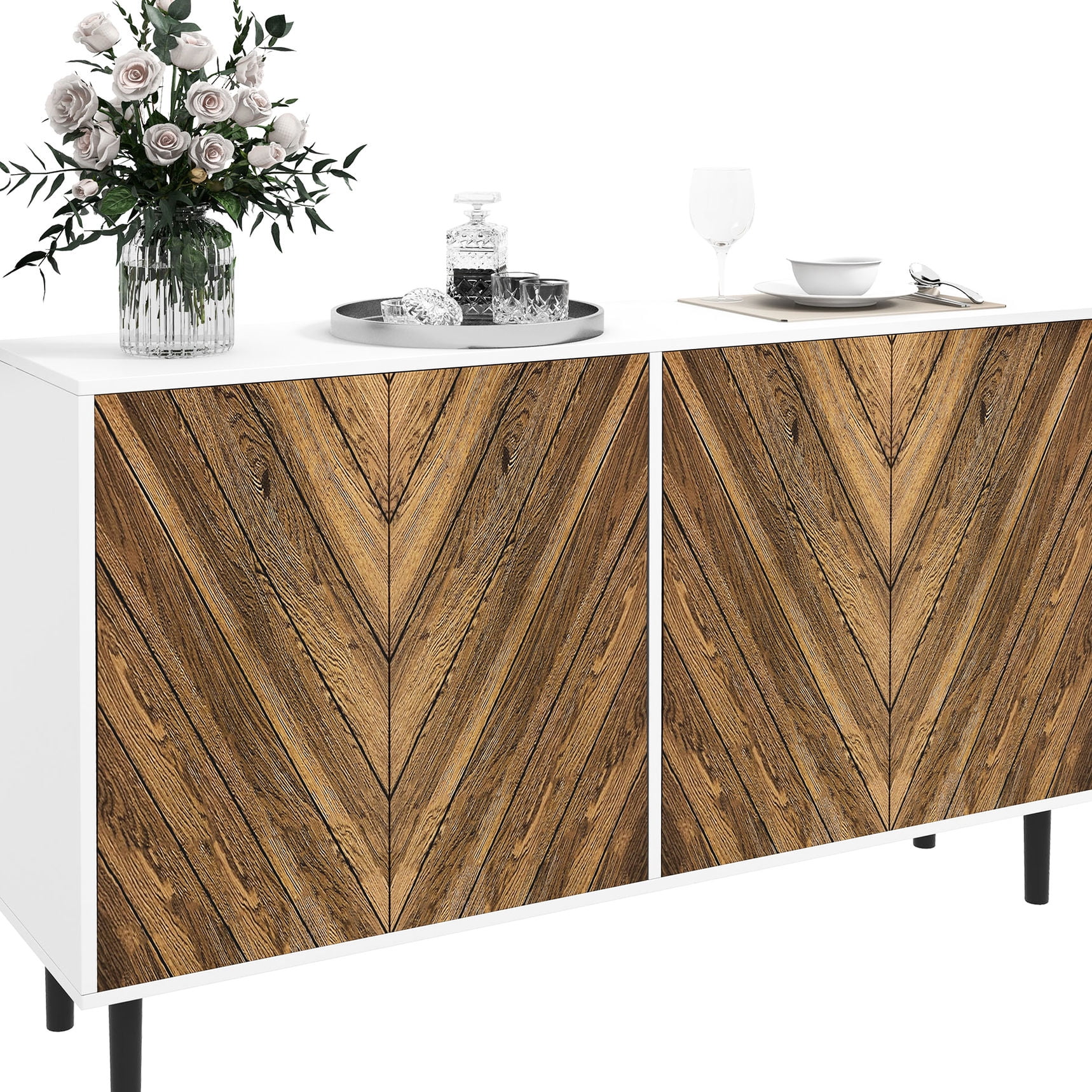 Adjustable Shelves & Push-Open Doors / Keep Kitchen Essentials ...
