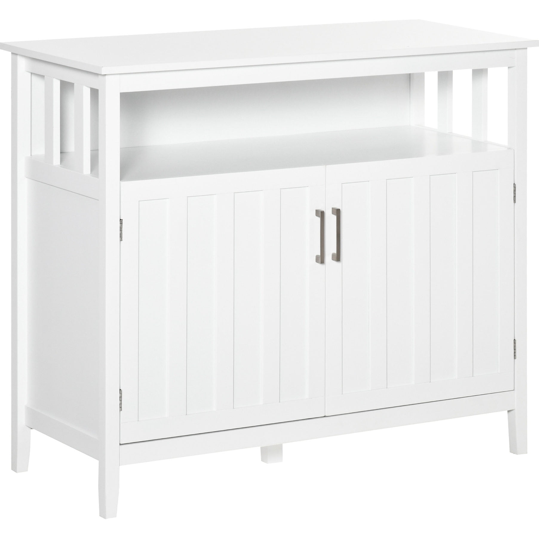 Adjustable Shelves White Kitchen Hutch | Versatile Storage for Daily ...
