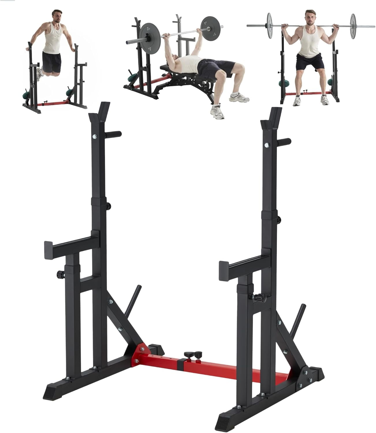 Adjustable Short Squat Rack, Premium Squat, Bench Press Rack, Dip ...