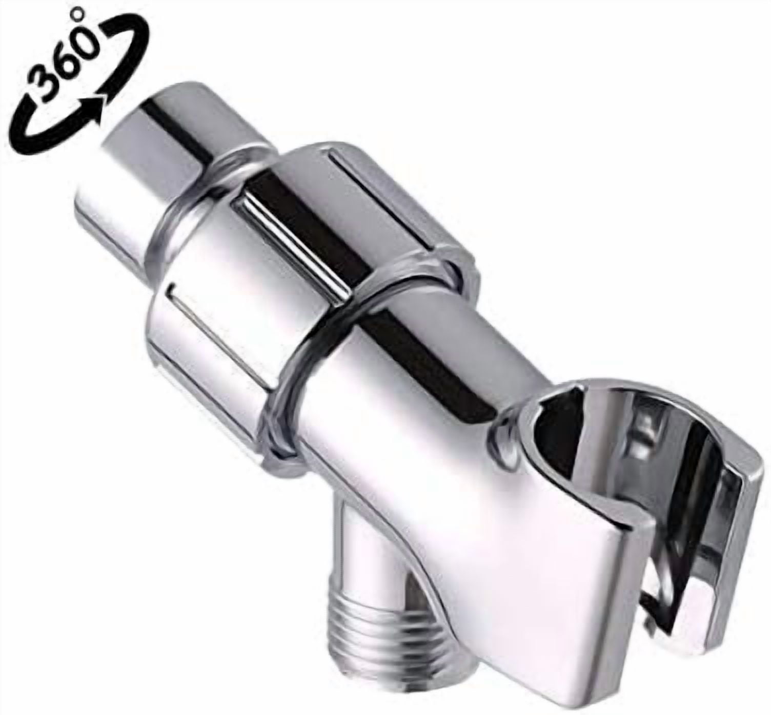 Adjustable Shower Arm Mount- with Universal Wall Hook Bracket and Brass ...