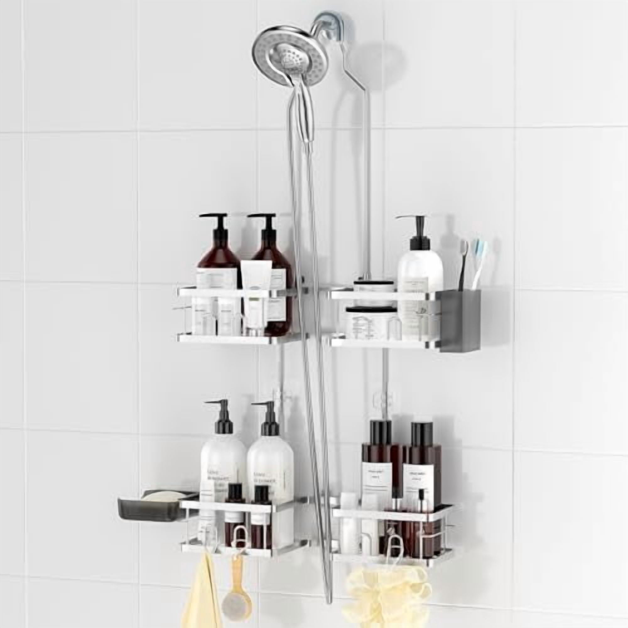 Adjustable Shower Caddy Hanging Rustproof Shower Caddy for Handheld ...