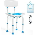Adjustable Shower Chair with Back, HSA/FSA Eligible Shower Stool for ...