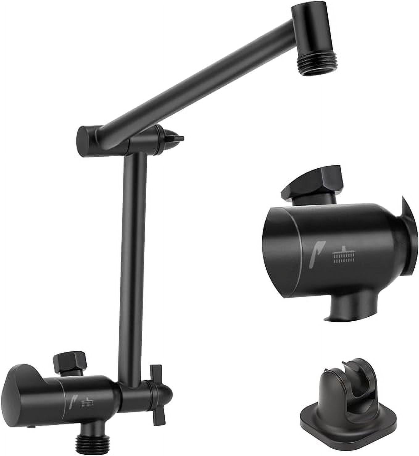 Adjustable Shower Extension Arm - 16 Inch G1/2 Universal Thread, Matte ...