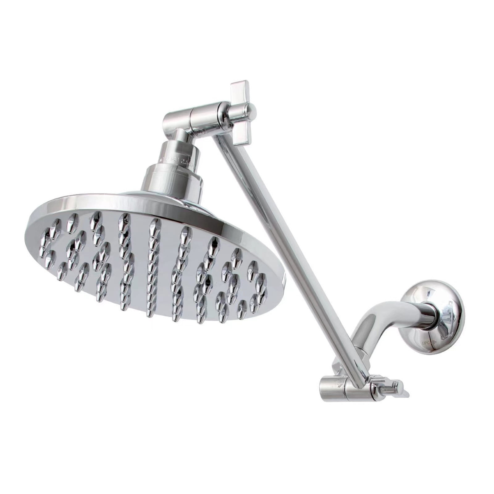 Adjustable Shower Head Extension Arm 10" - Solid Brass Universal Shower ...