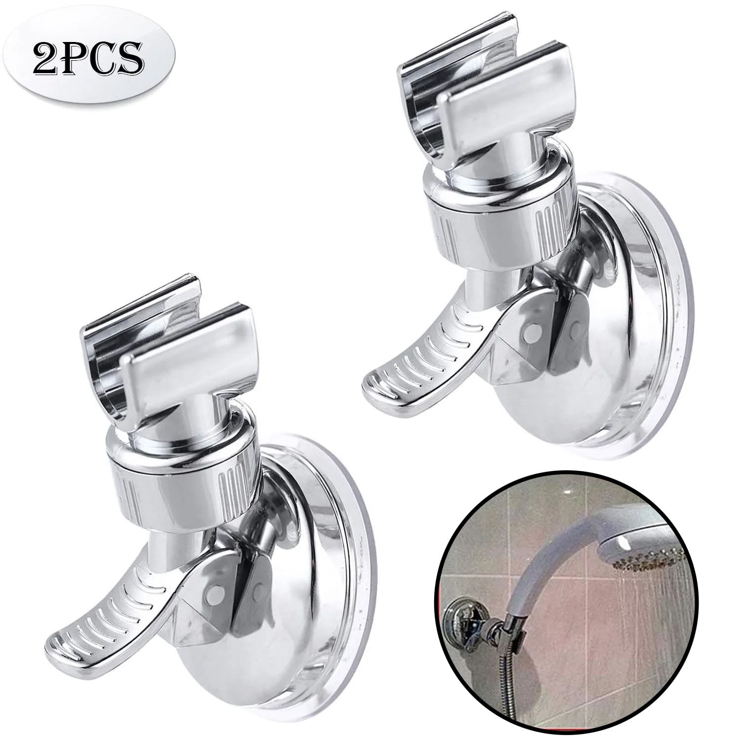Adjustable Shower Head Holder, Bathroom Suction Cup Handheld Shower ...