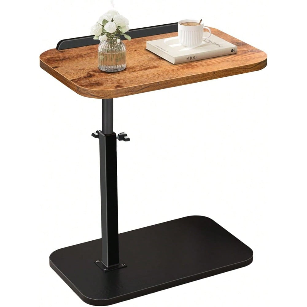 Adjustable Side Table, C Shaped End Table For Couch, 360° Swivel Small ...