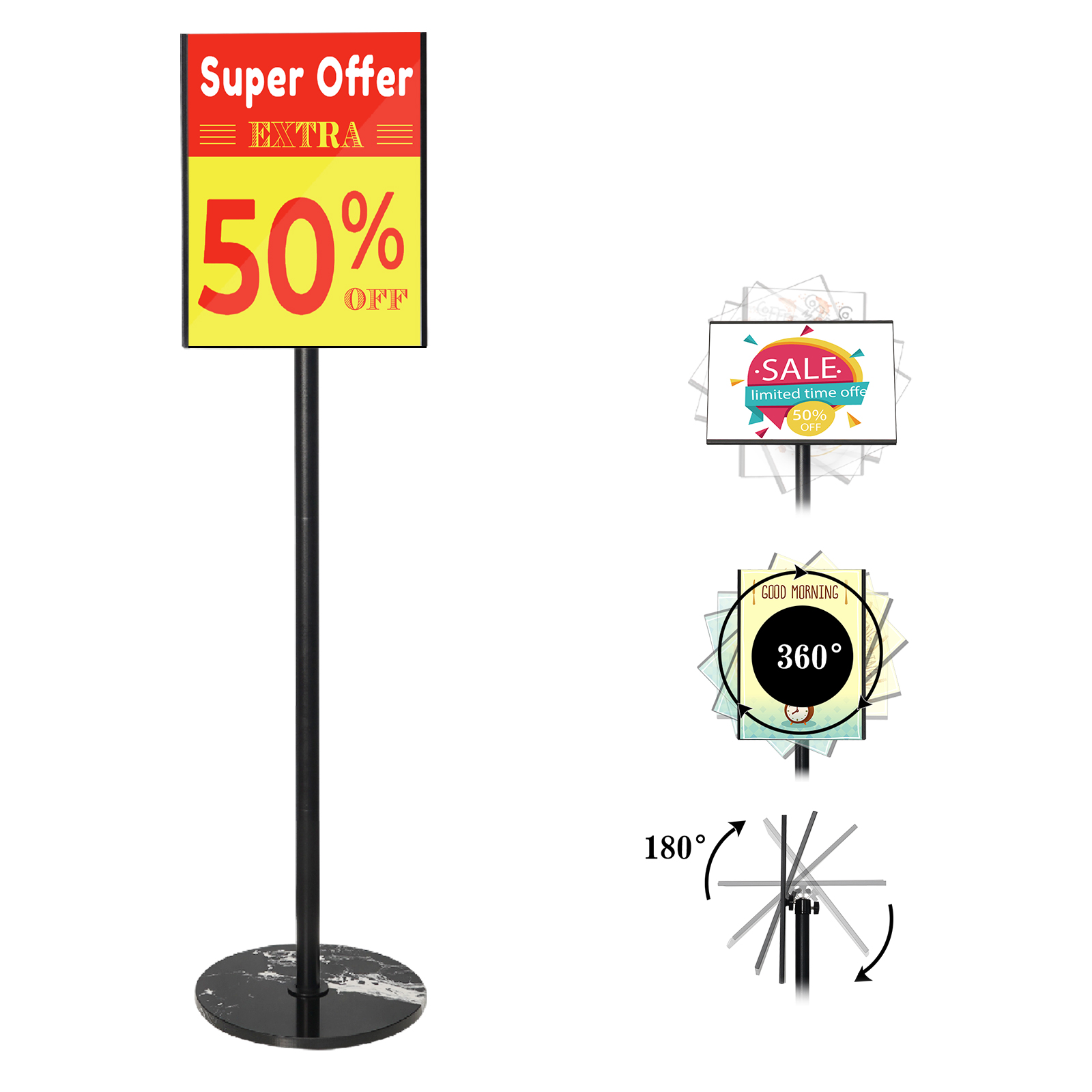 M&T Displays Flexible Sign Holder LED Box Fixed Height, Illuminated ...