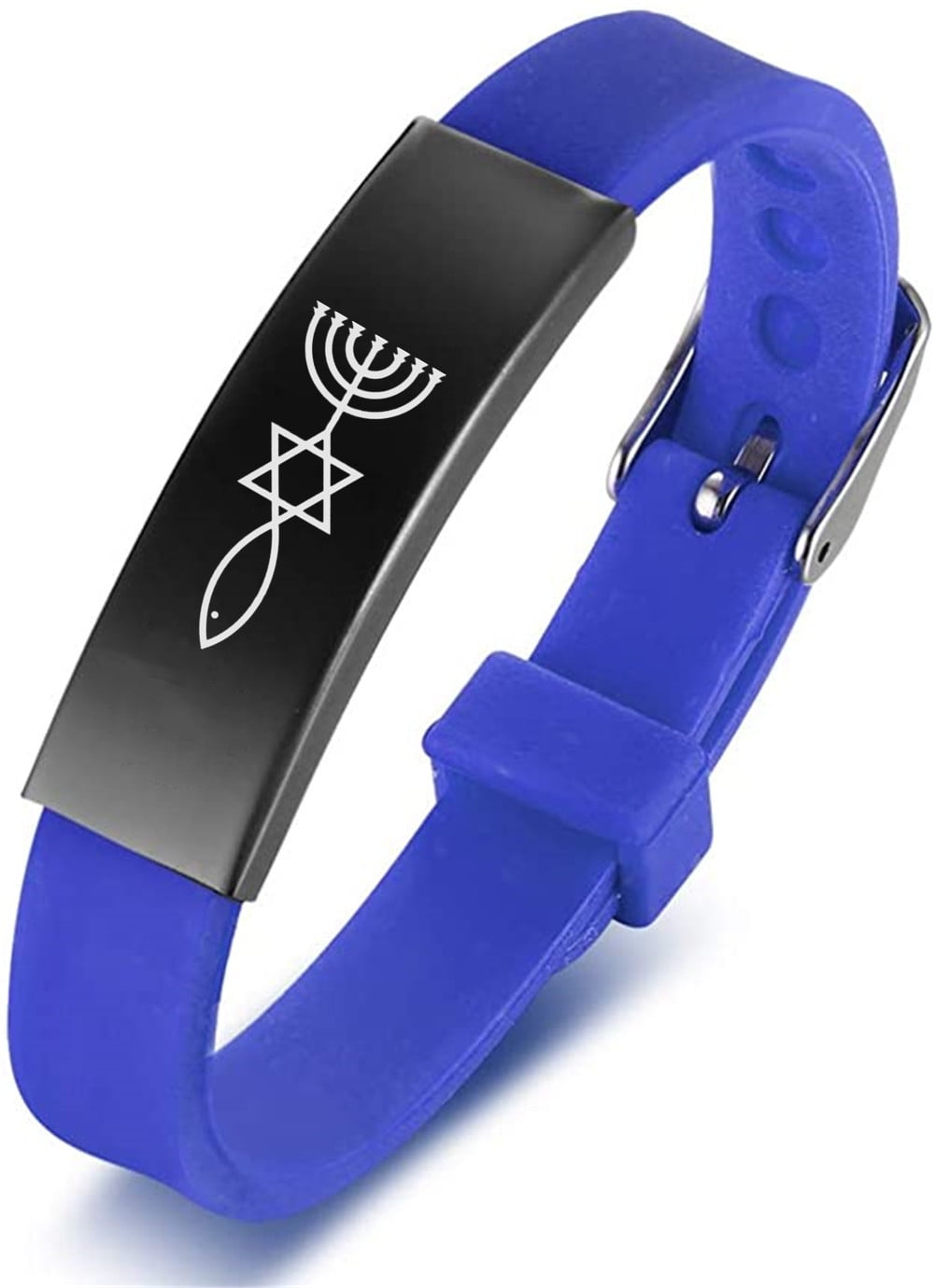 Adjustable Silicone Messianic Jewish Christian Bracelet for Women Men ...