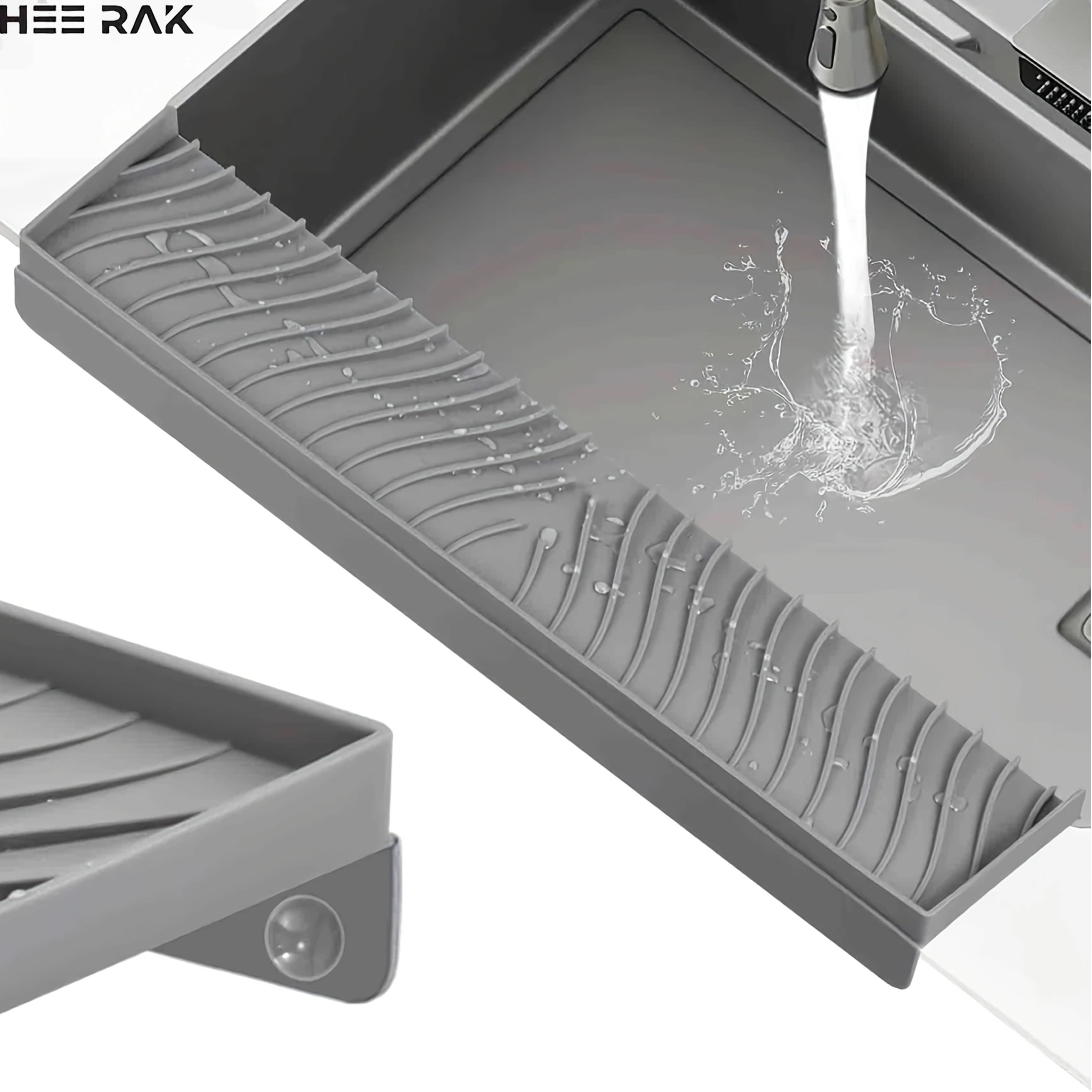 Adjustable Silicone Sink Edge Protector - Suction Cup Splash Guard for ...