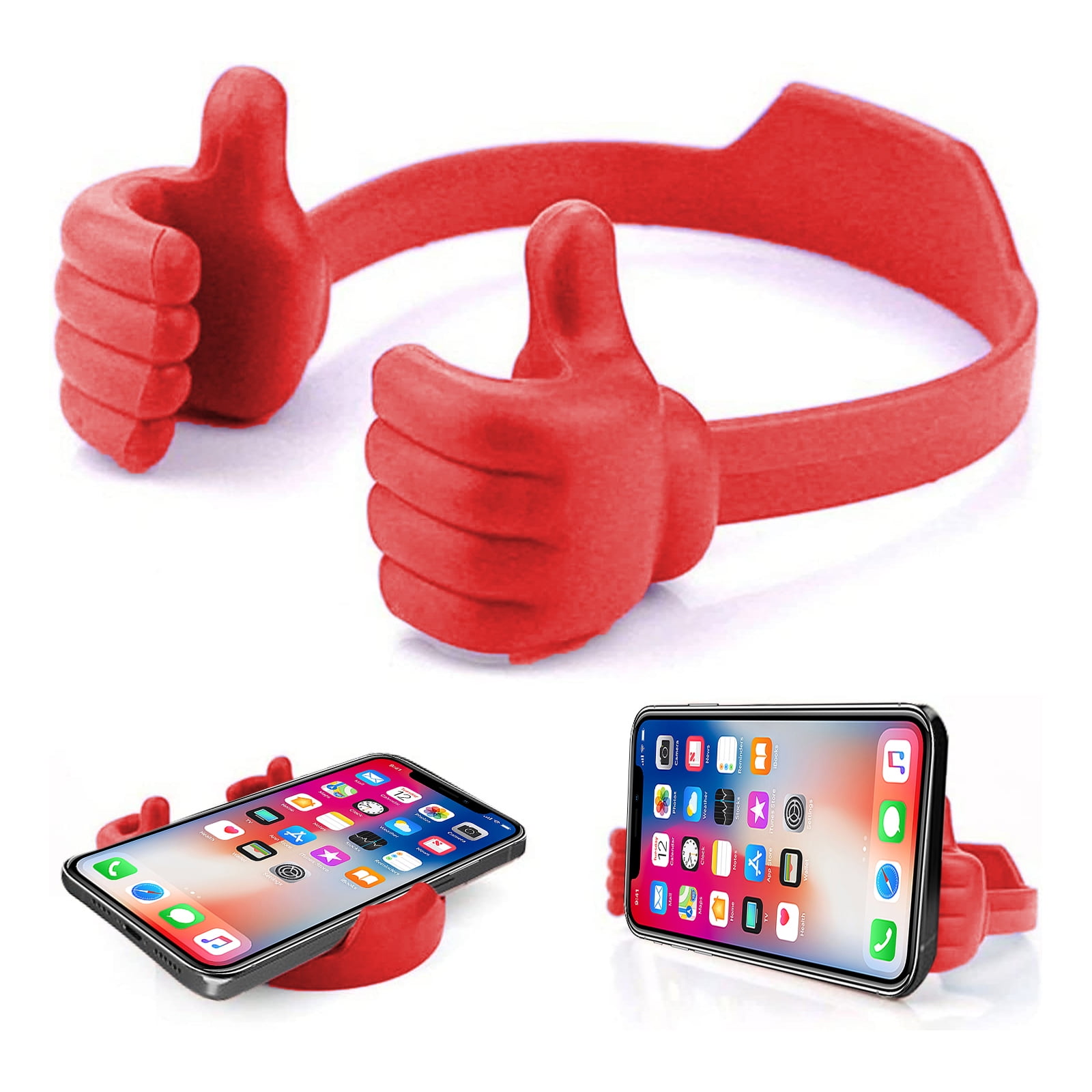 Adjustable Silicone Thumbs Up Cell Phone Holder, Multi-Colored Portable ...