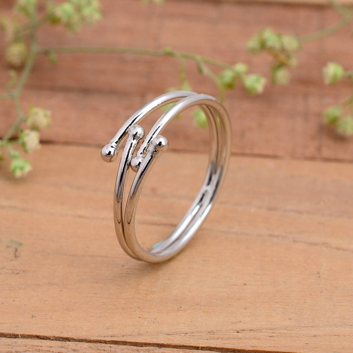 Adjustable Silver Ring, Handmade Dainty Rings, 925 Sterling Silver Ring ...