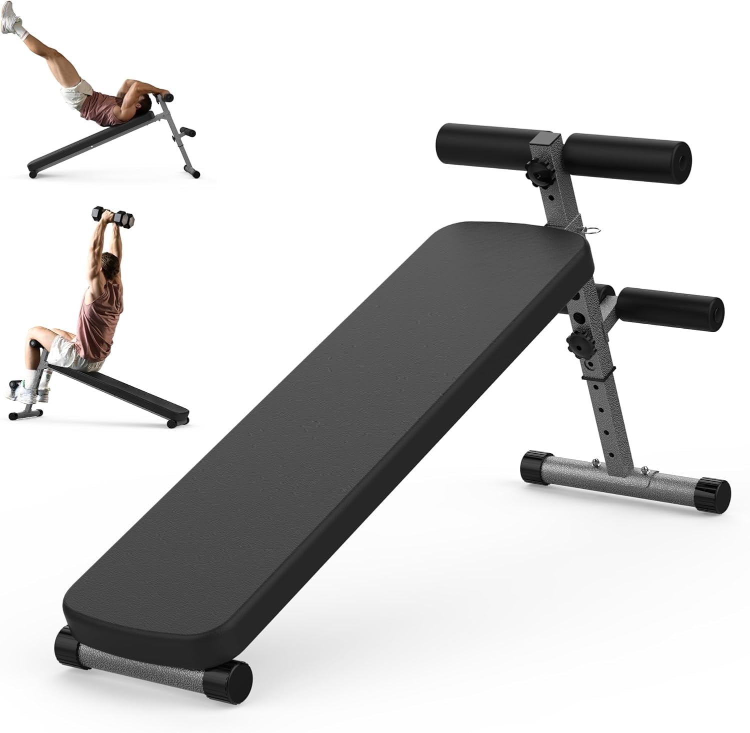 Adjustable Sit Up Ab Bench & Decline Weight Bench for Home Gym Strength ...