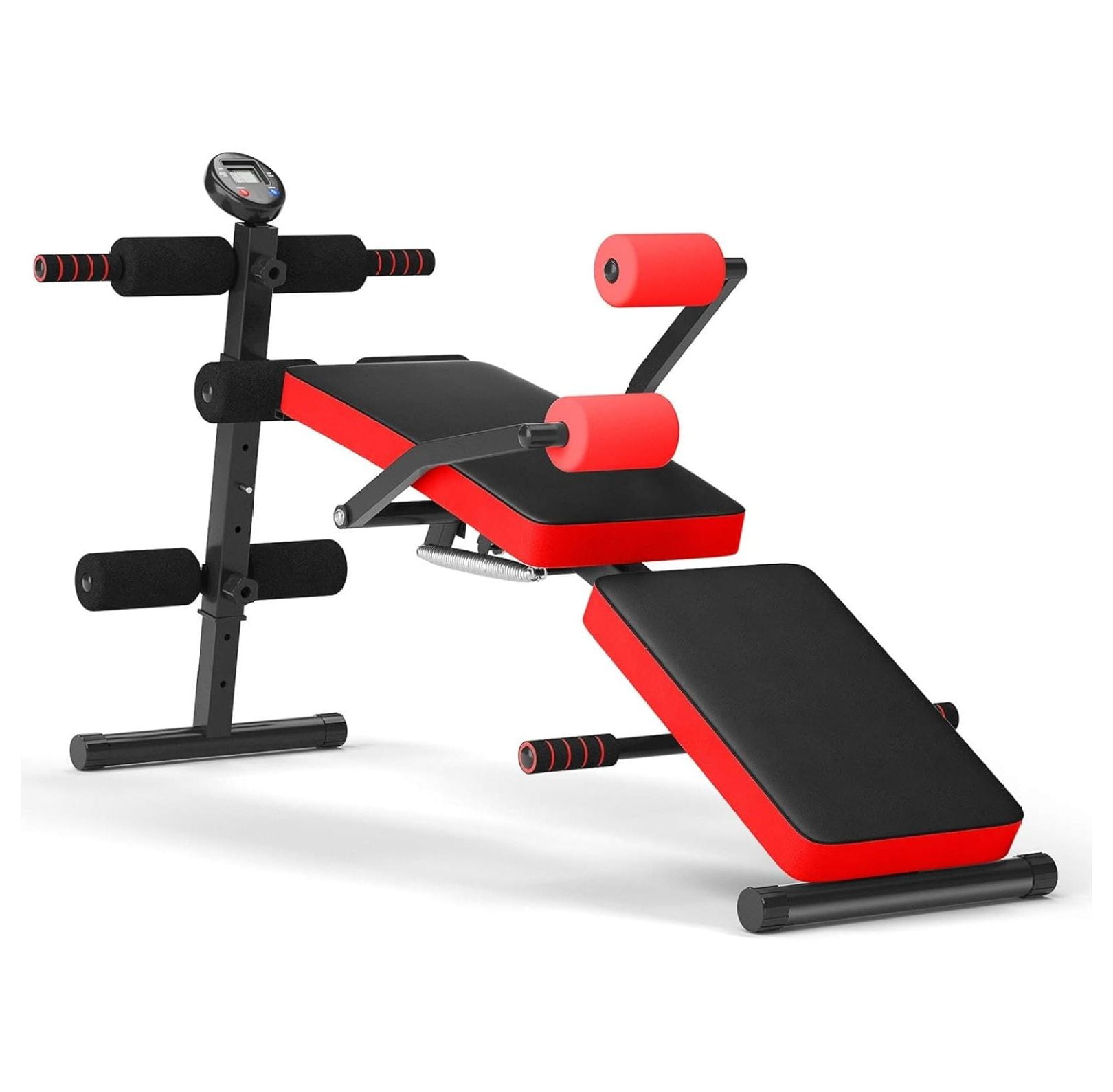 Adjustable Sit up , Folding Slant Weight with LCD Monitor for Full Body ...
