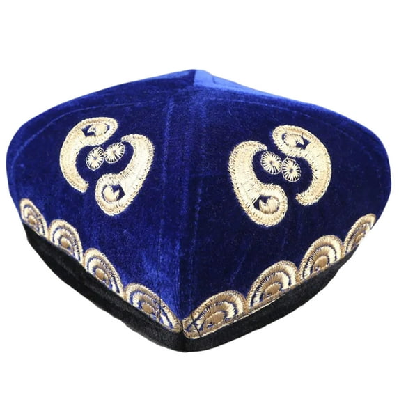 Adjustable Size Velvets Hat Ethnic Vintage Embroidery Flowers Vintage Hat for Cultural Event ...