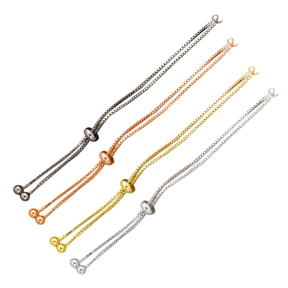 Adjustable Slider Chain Bracelet Set - DIY Jewelry Making (4pcs ...