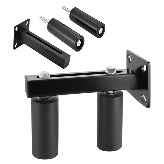 Adjustable Sliding Barn Door Guide Wall Mounted Rollers - Heavy Duty ...