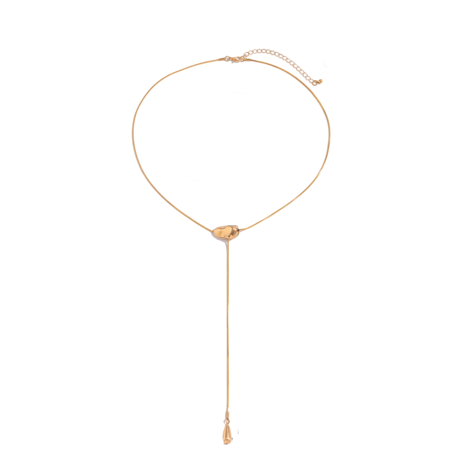 Adjustable Snake Necklace Featuring Metallic Luster Irregular Shape ...