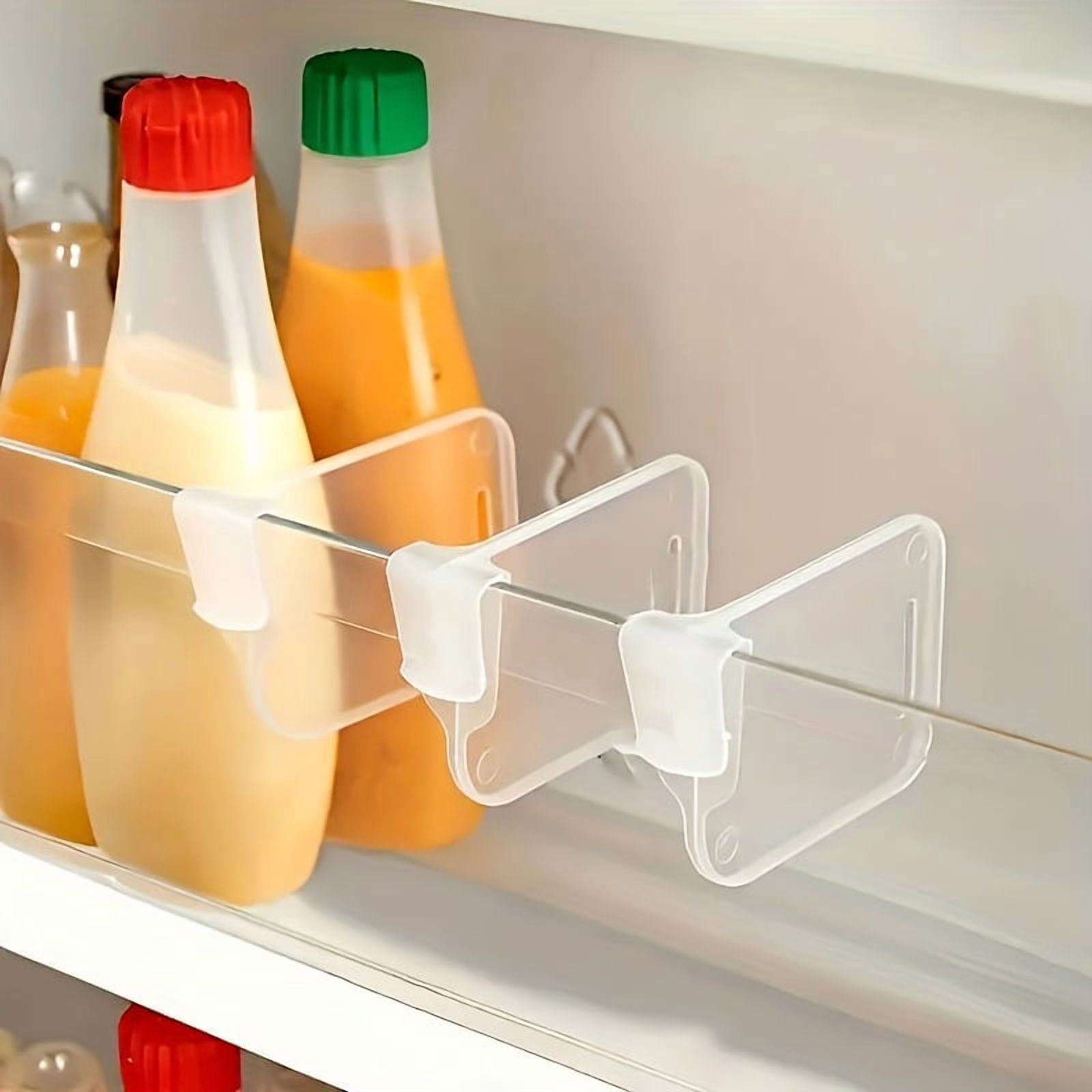 Adjustable Snap-On Fridge Divider Organizer – Food-Grade Plastic Shelf ...