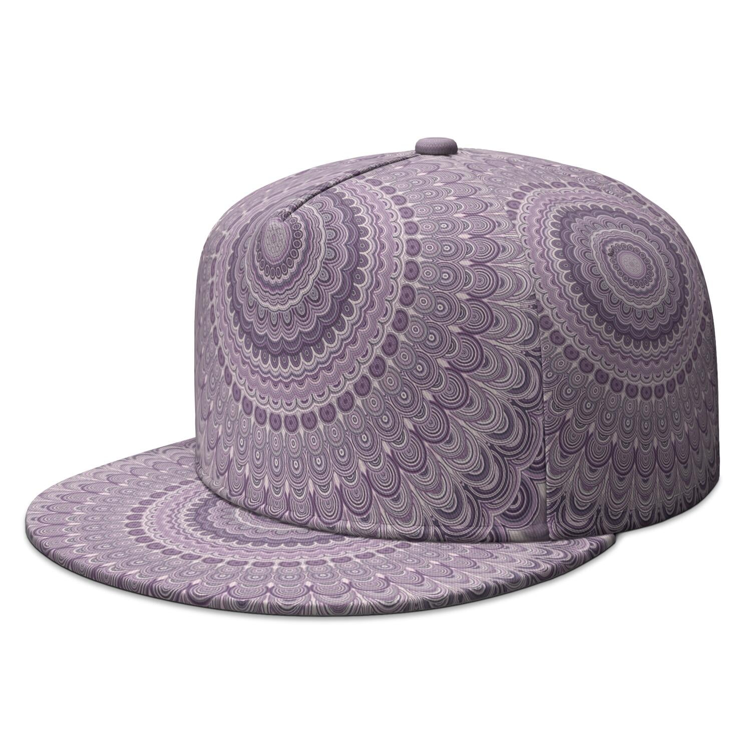 Adjustable Snapback Hat for Men & Women - Dreamy Healing Mandala Abstract Colorful Streetwear ...