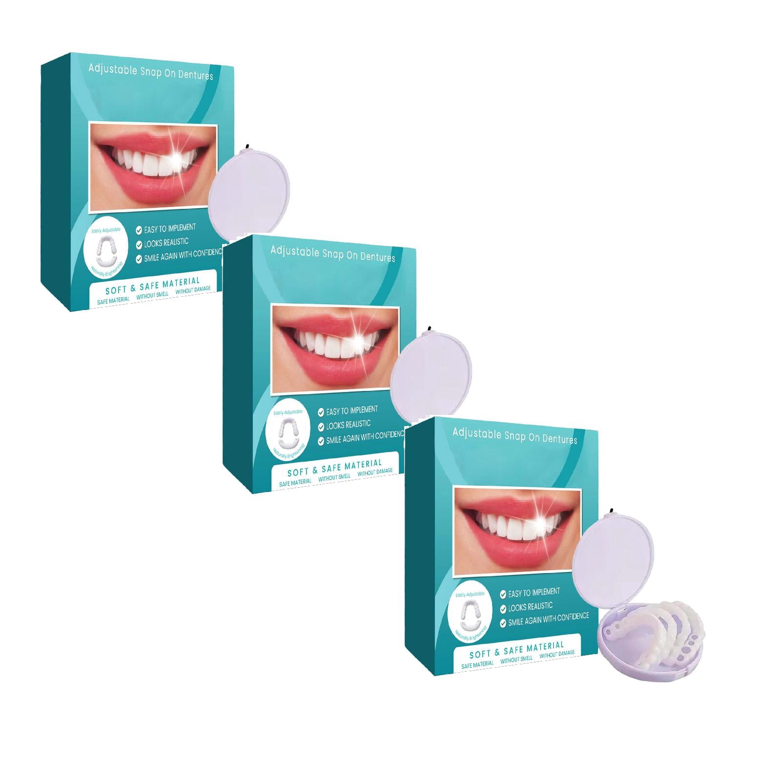 Adjustable Snaps On Dentures Cover, Dentures Teeth for Men and Women ...