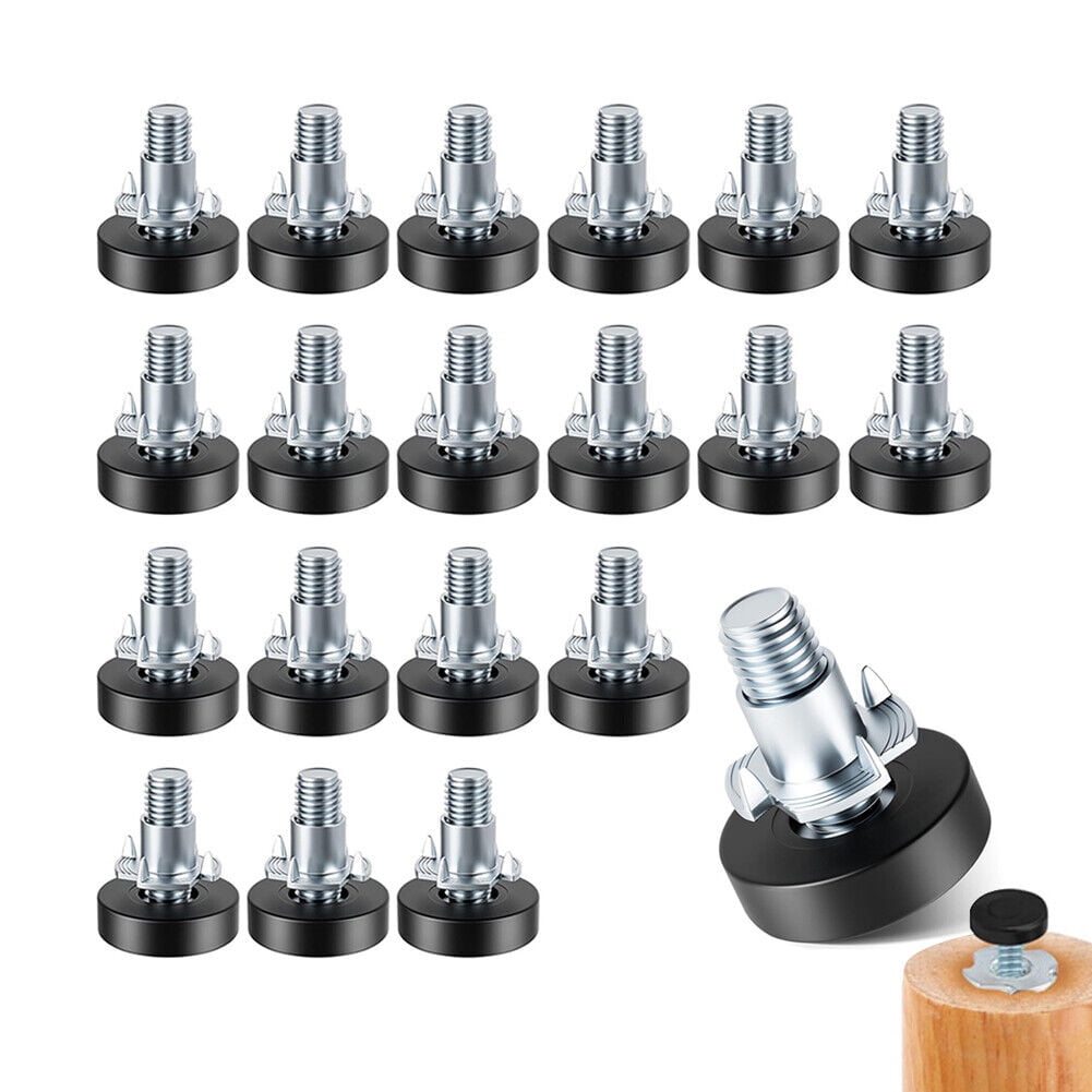 Adjustable Sofa Furniture Balance Feet with T-Nuts 20PCS 1/4"-20 Thread ...