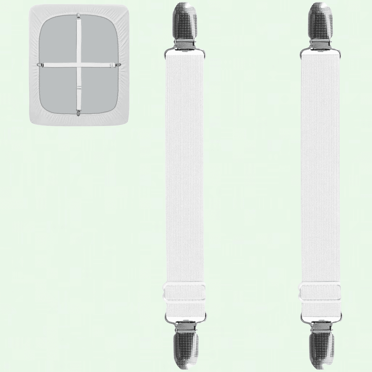 Adjustable Sofa Slipcover Straps Clips, 2Pcs, White - Walmart.com