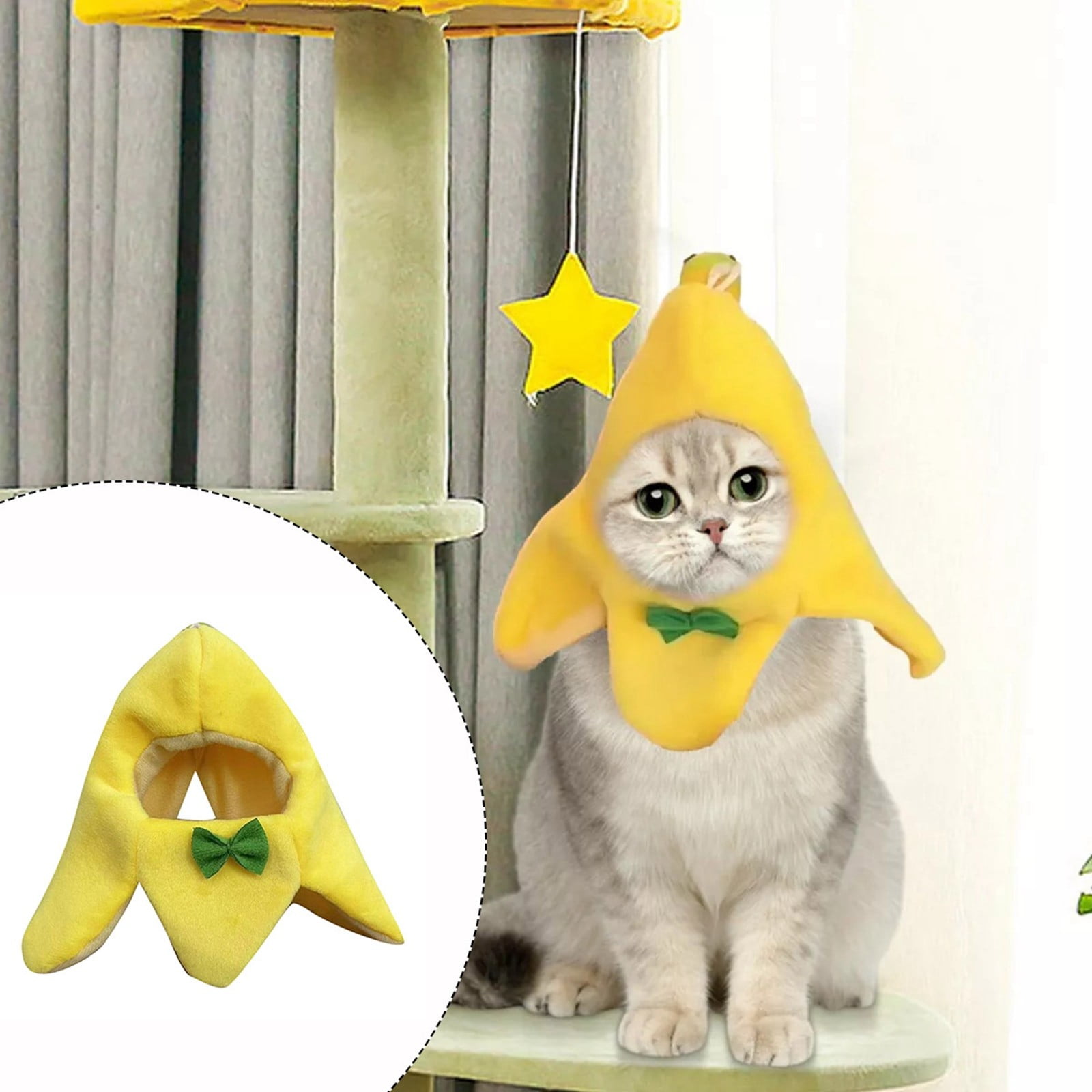 Adjustable Soft Banana Head Cover for Cat Cute Fashionable Comfortable ...
