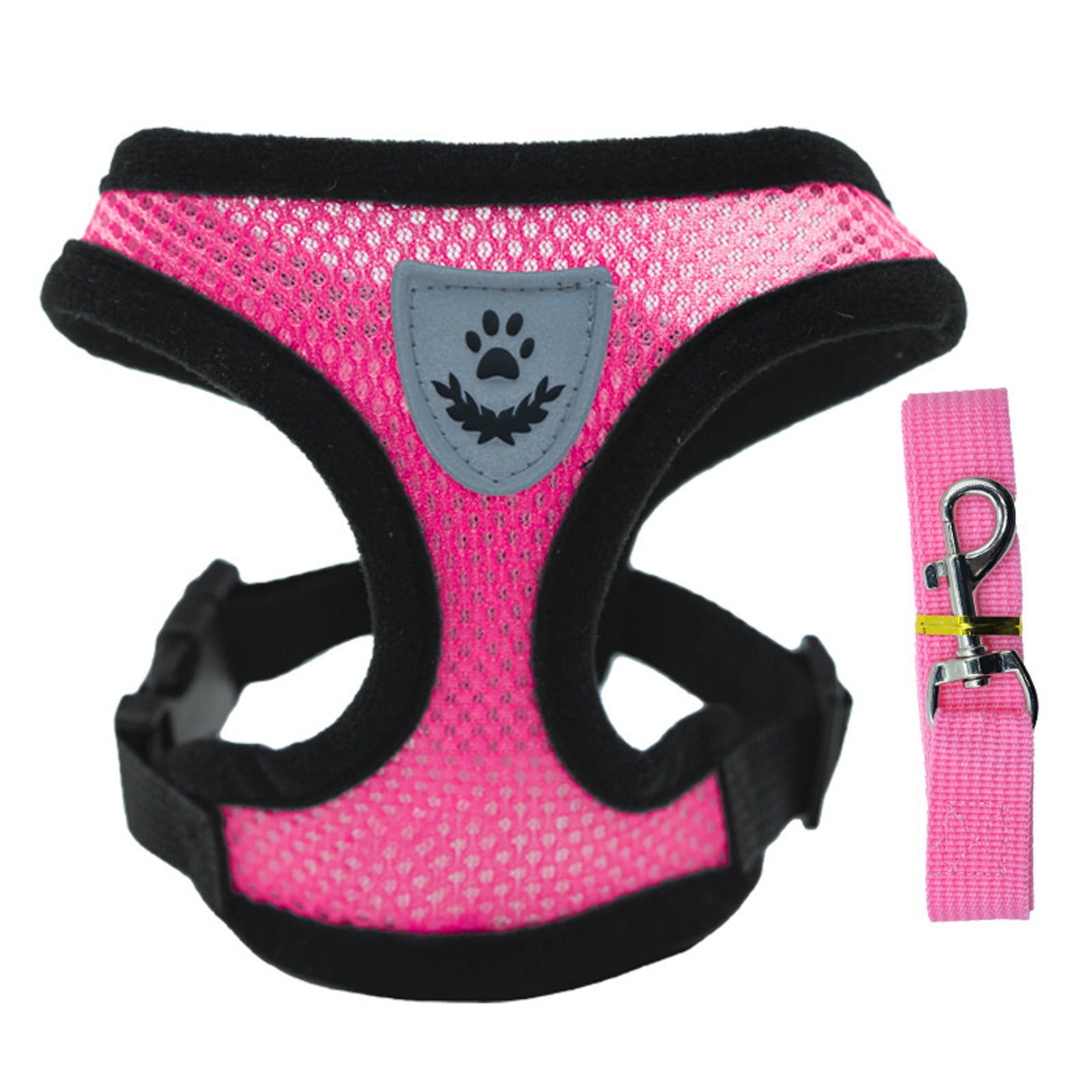 Adjustable Soft Mesh Cat Harness and Leash Set No Pull Reflective Pet ...