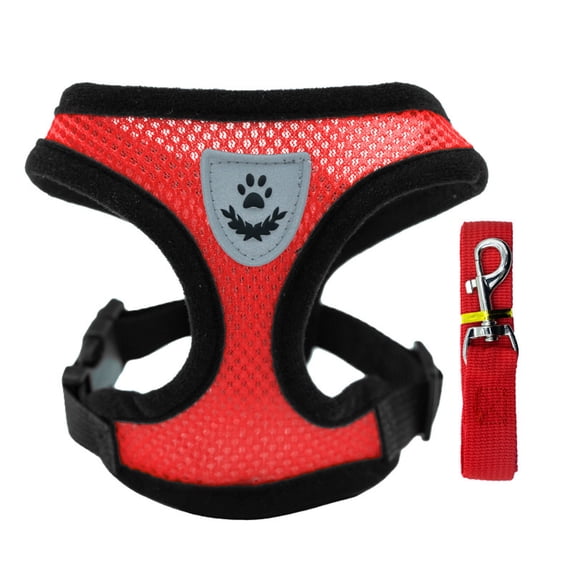Pet Supplies Cat Harness Set Adjustable Soft Mesh Chest Strap with for ...