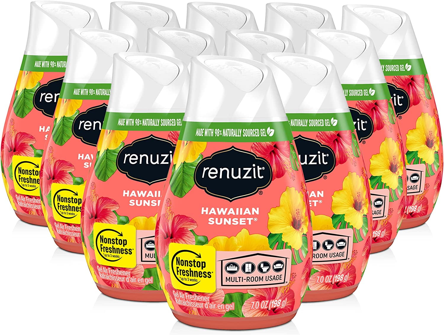 Adjustable Solid Gel Air Freshener Cones, Hawaiian Sunset, Nonstop ...