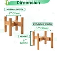 Adjustable Solid Wood Flower Rack Indoor Floor-standing Cross Plant Pot ...