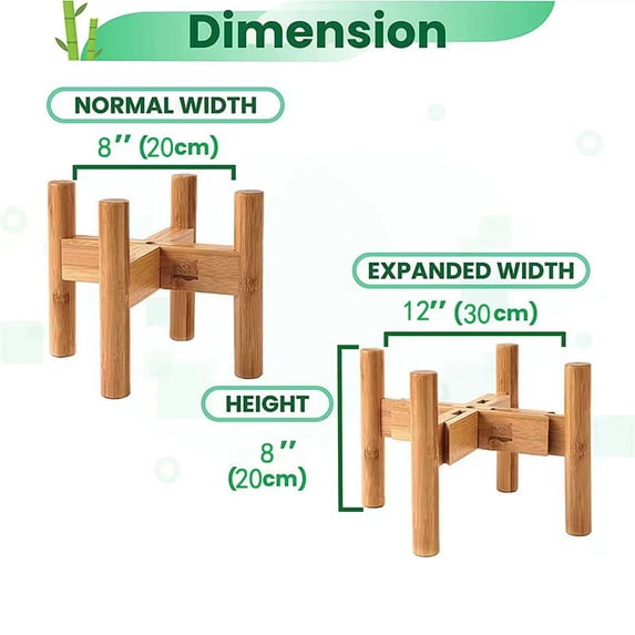 Adjustable Solid Wood Flower Rack Indoor Floor-standing Cross Plant Pot ...